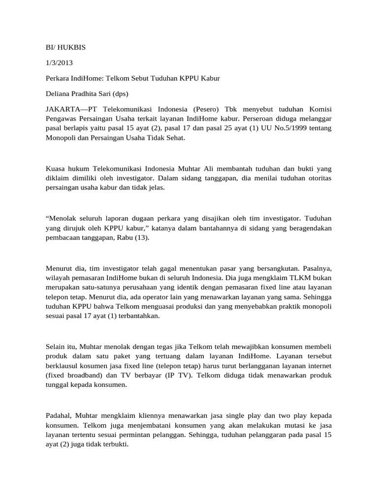 Akr Dan Indihome | PDF