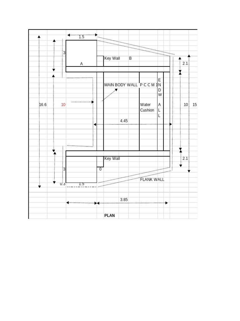 Nala Bund Drawing & Estimate | PDF | Concrete | Cement