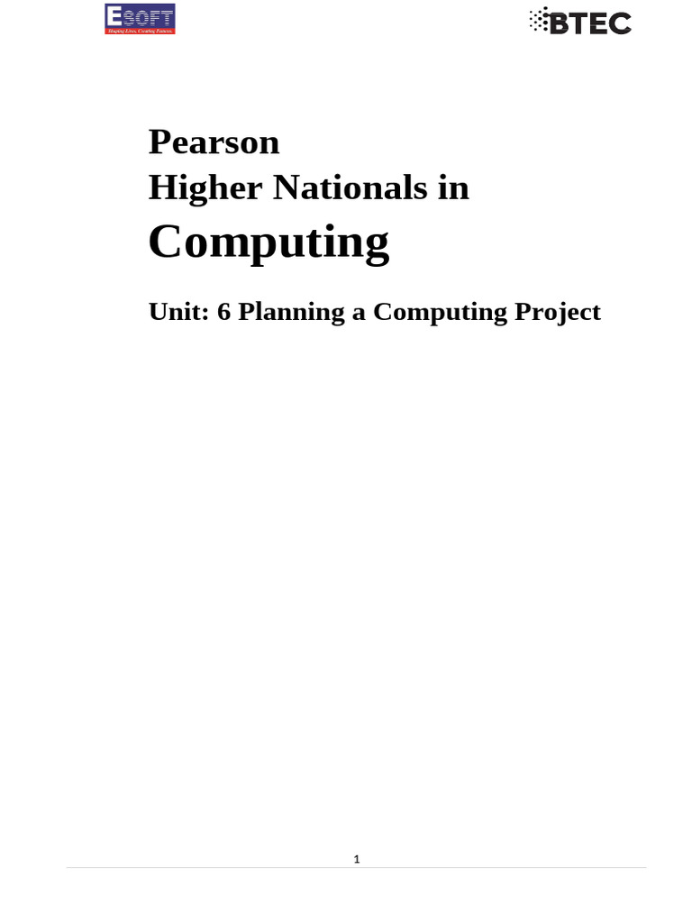 Planning A Computing Project | PDF