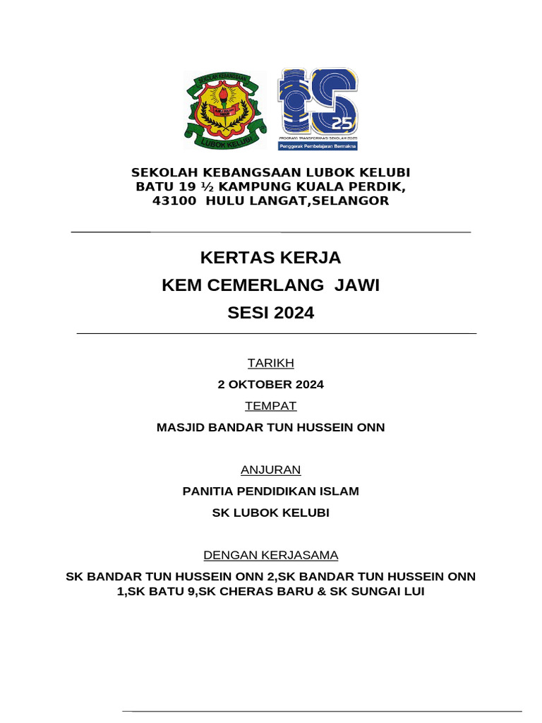 Kem CMRLG Jawi Tahun 6 2024 | PDF