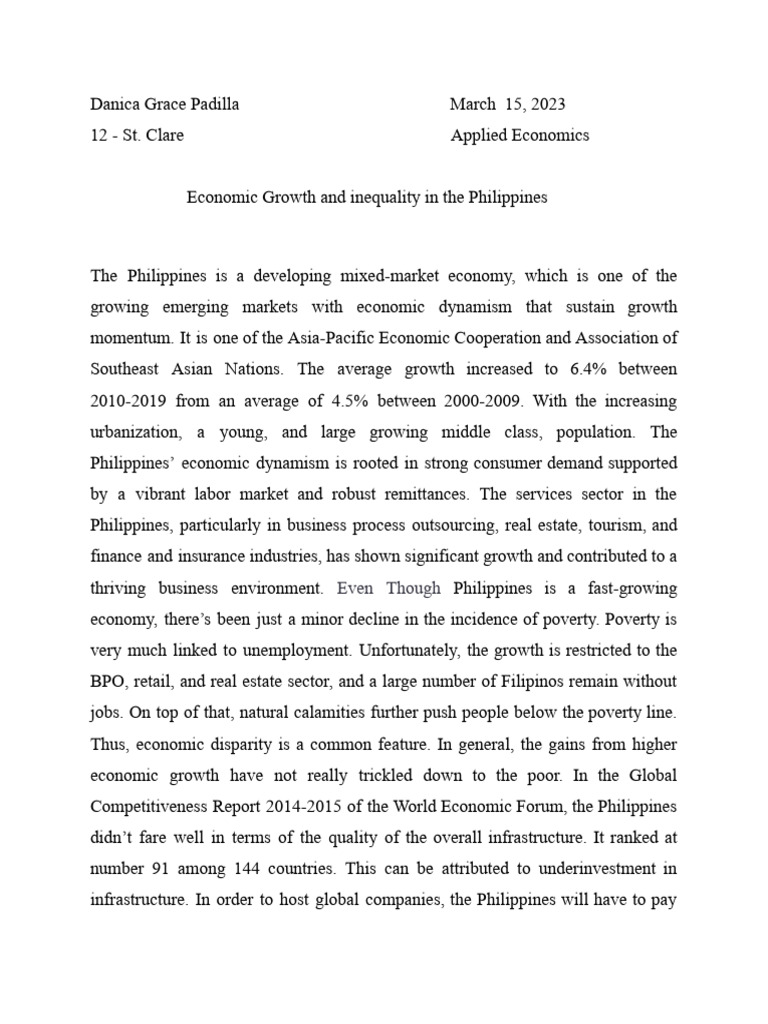 The Philippines Economy | PDF