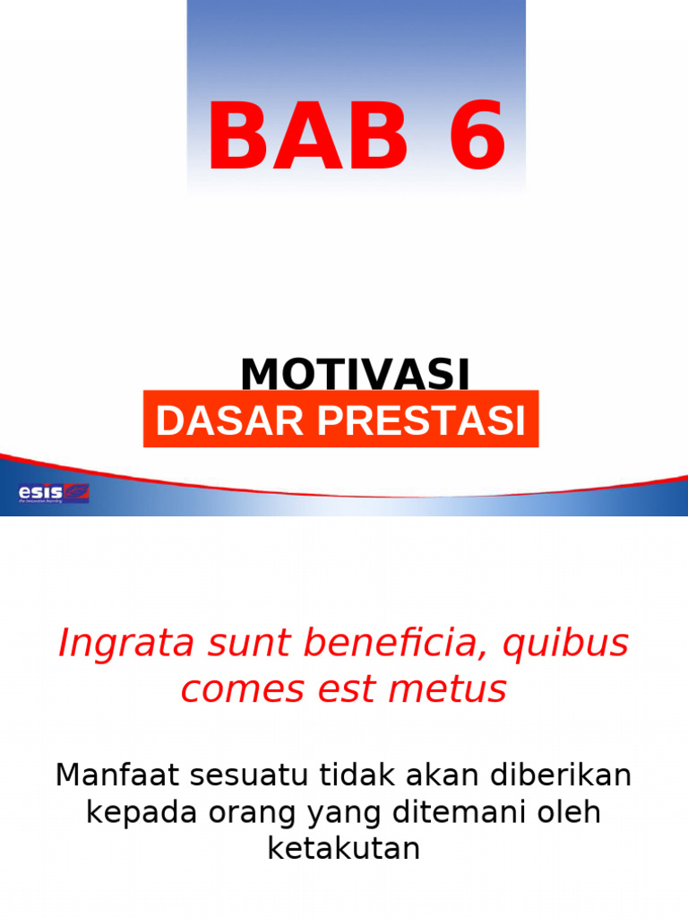 BAB 6 Motivasi Dasar Prestasi | PDF