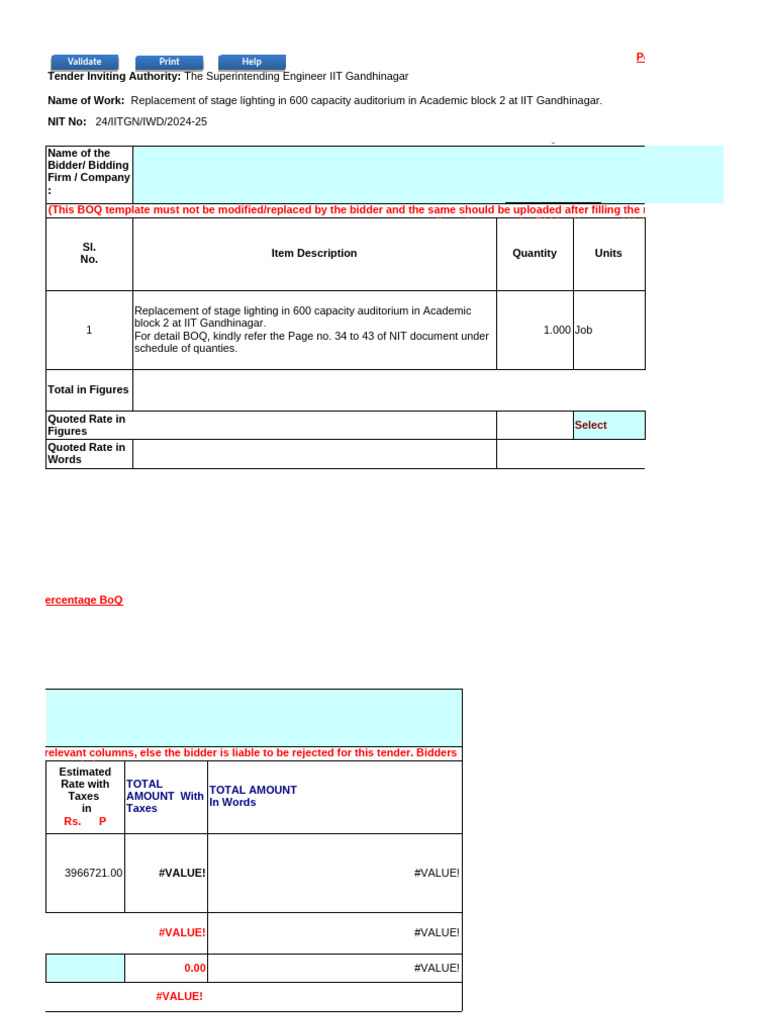 BOQ - 864056 (Replacement of Stage Lighting in 600 Capacity Auditorium ...