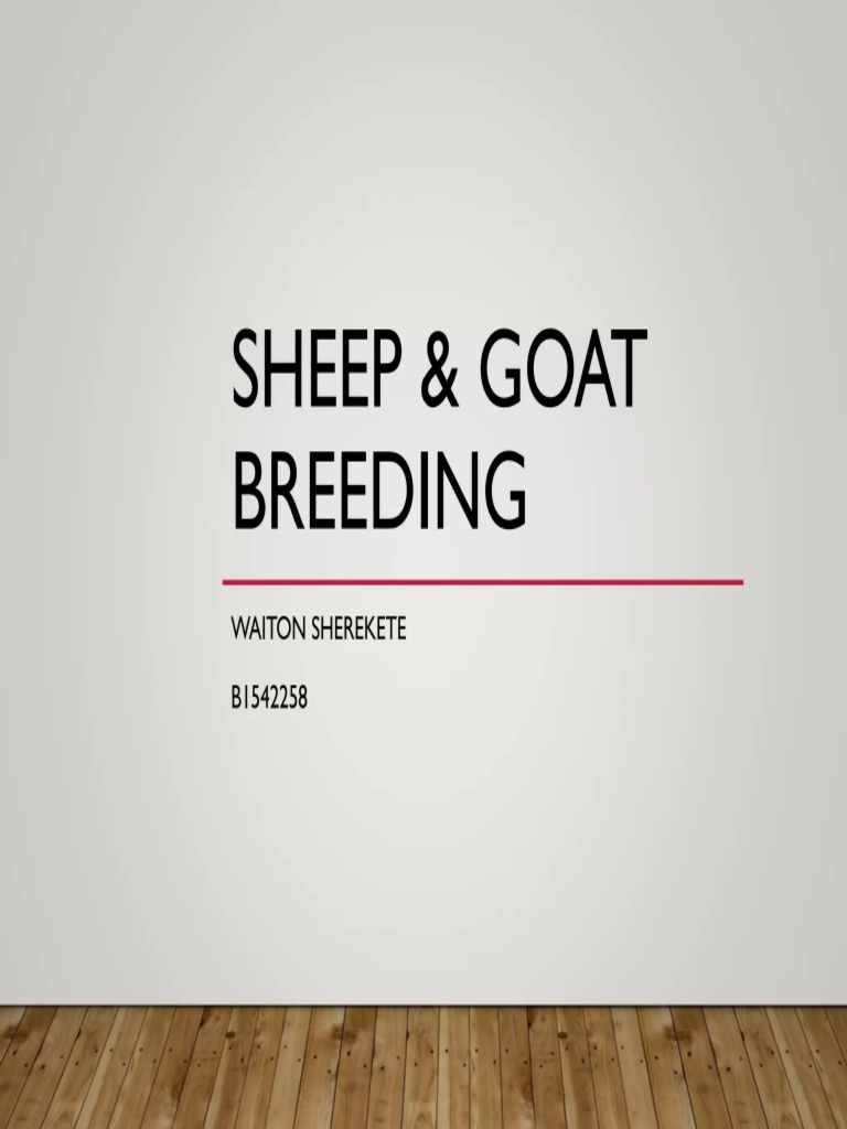 Sheep and Goat Breeds | PDF