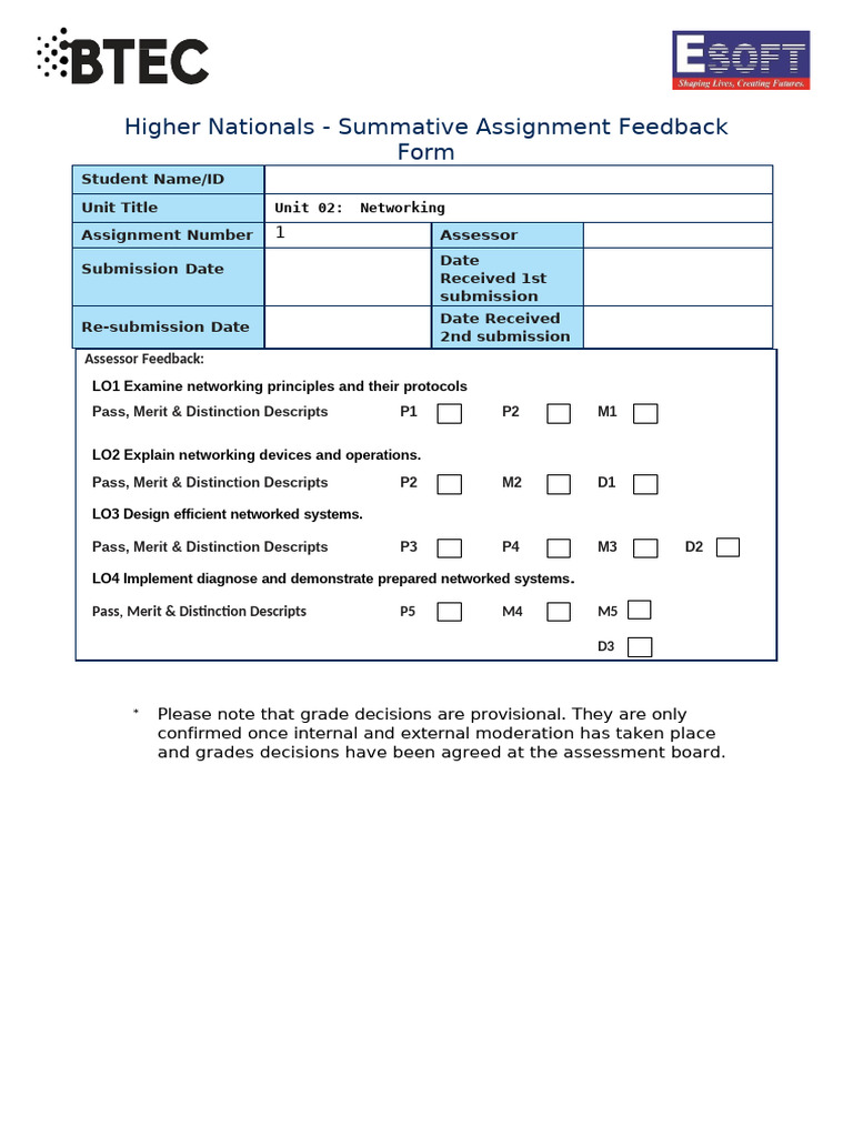 Networking Assignment Brief | PDF