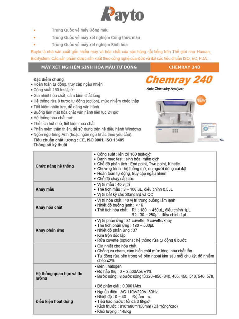 2.2 TNKT May Sinh Hoa Chemray 240 | PDF