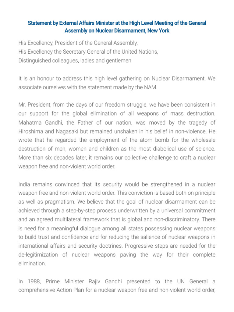Ministry of External Affairs | PDF