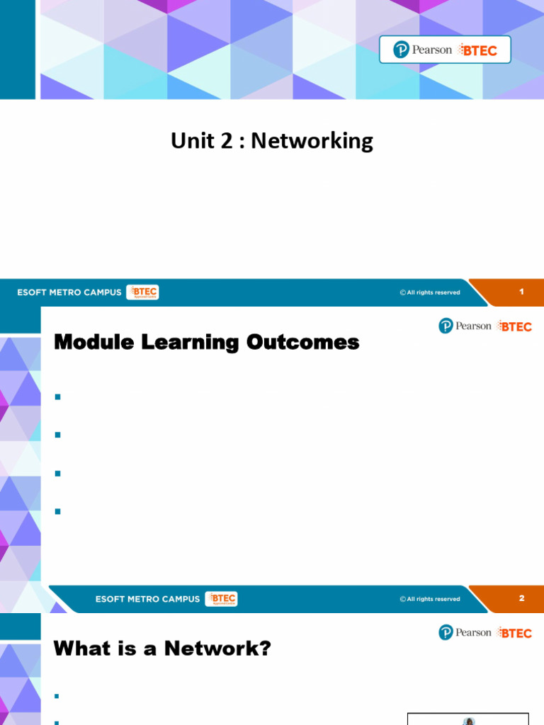 HND - NETWORK - W1 - Role of Networks | PDF