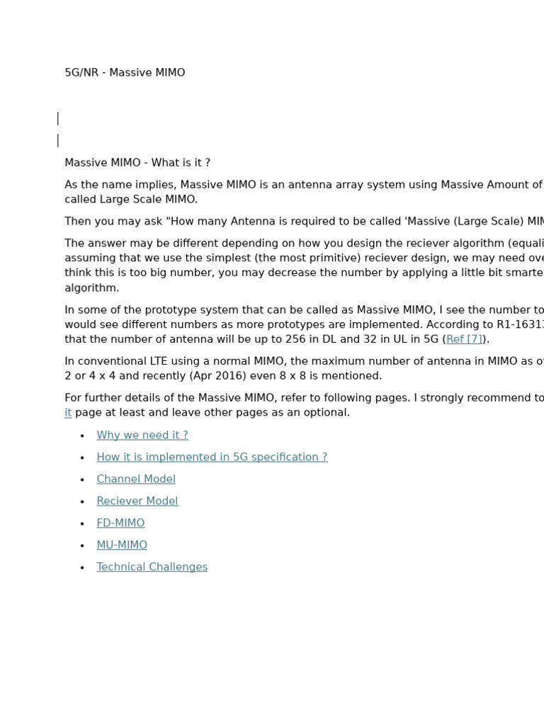 5G NR Massive MIMO | PDF