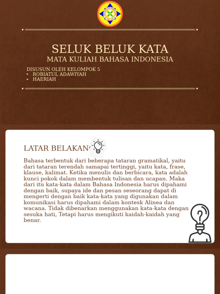 Seluk Beluk Kata | PDF