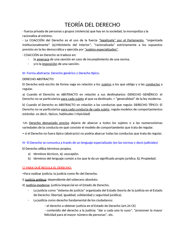 Teoria Del Derecho Examen | PDF