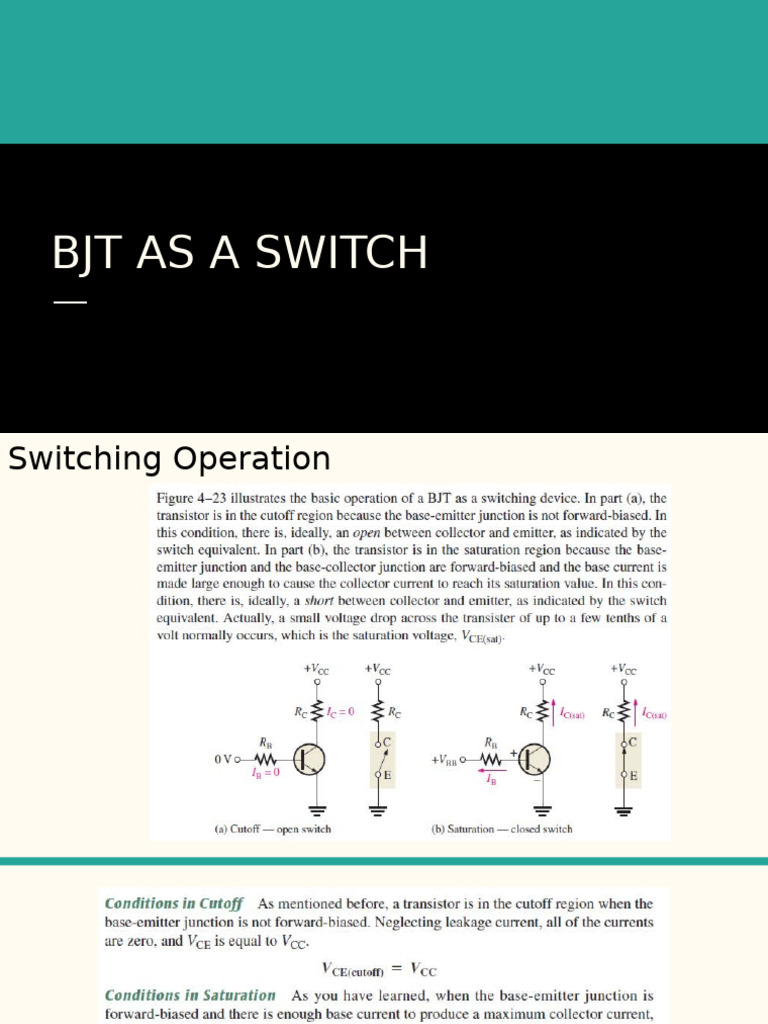 BJT As A Switch | PDF | Computers