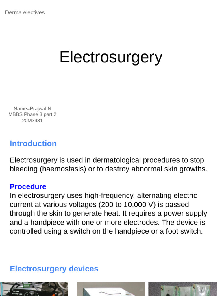 Electrosurgery | PDF