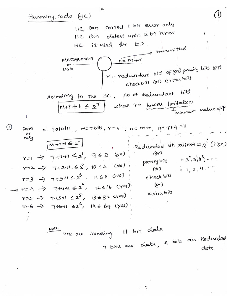 Hamming Code | PDF