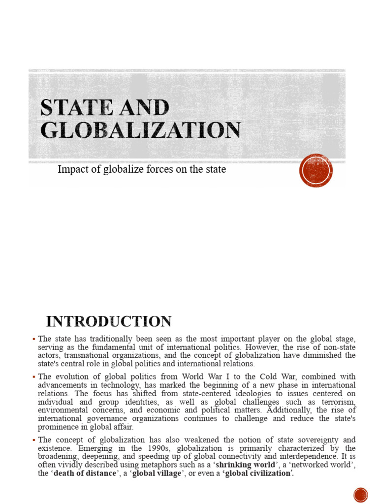 Globalization's Impact on State Sovereignty | PDF | World Bank ...
