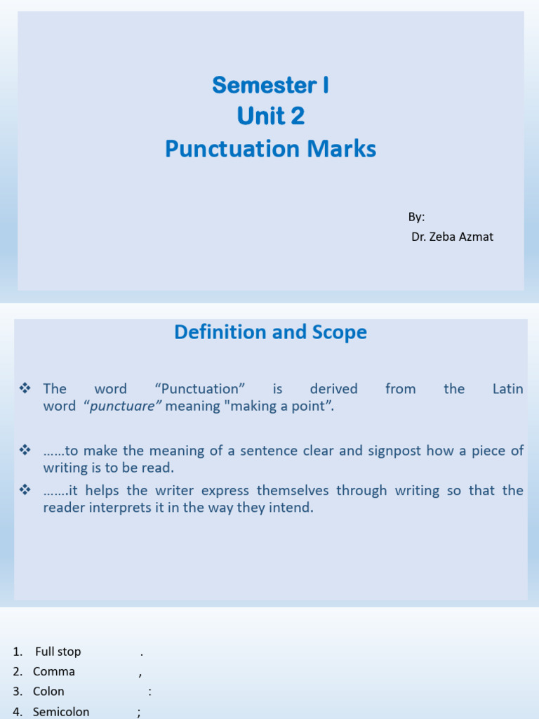 Punctuation Marks | PDF | Ellipsis | Punctuation