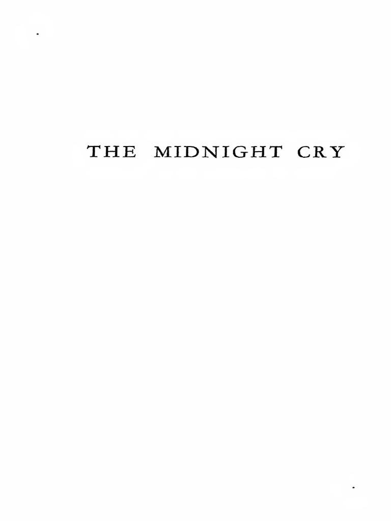 The Midnight Cry Nichol | PDF