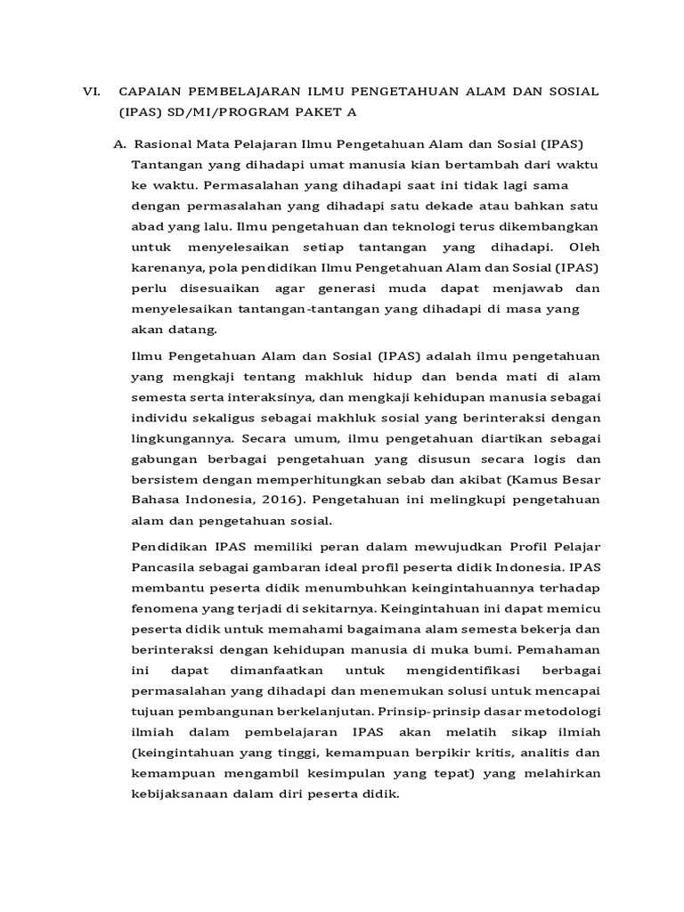 CP Ipas SD Revisi | PDF