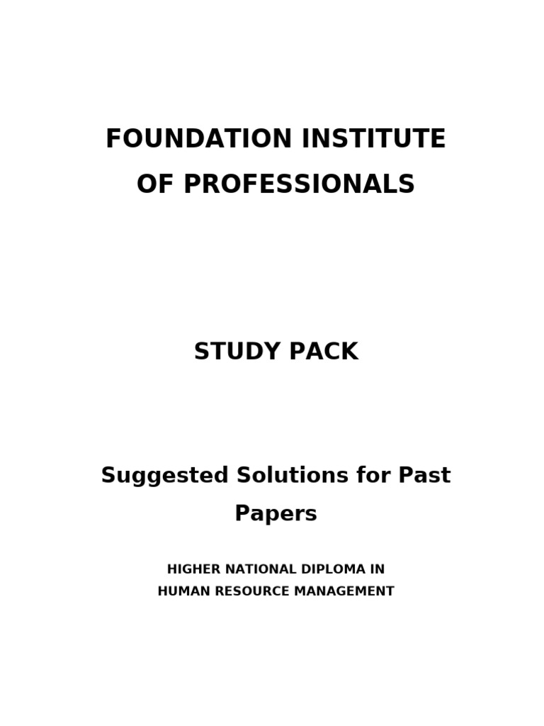 HRM HND Pack | PDF
