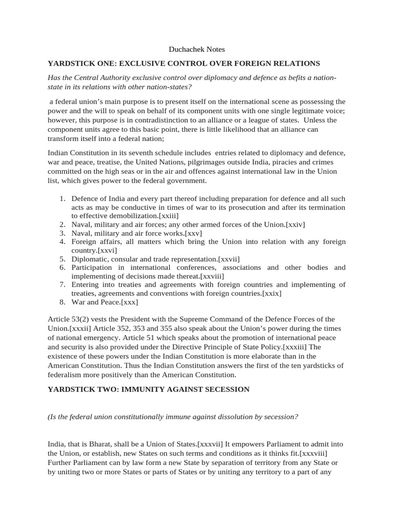 duchachek federalism notes | PDF