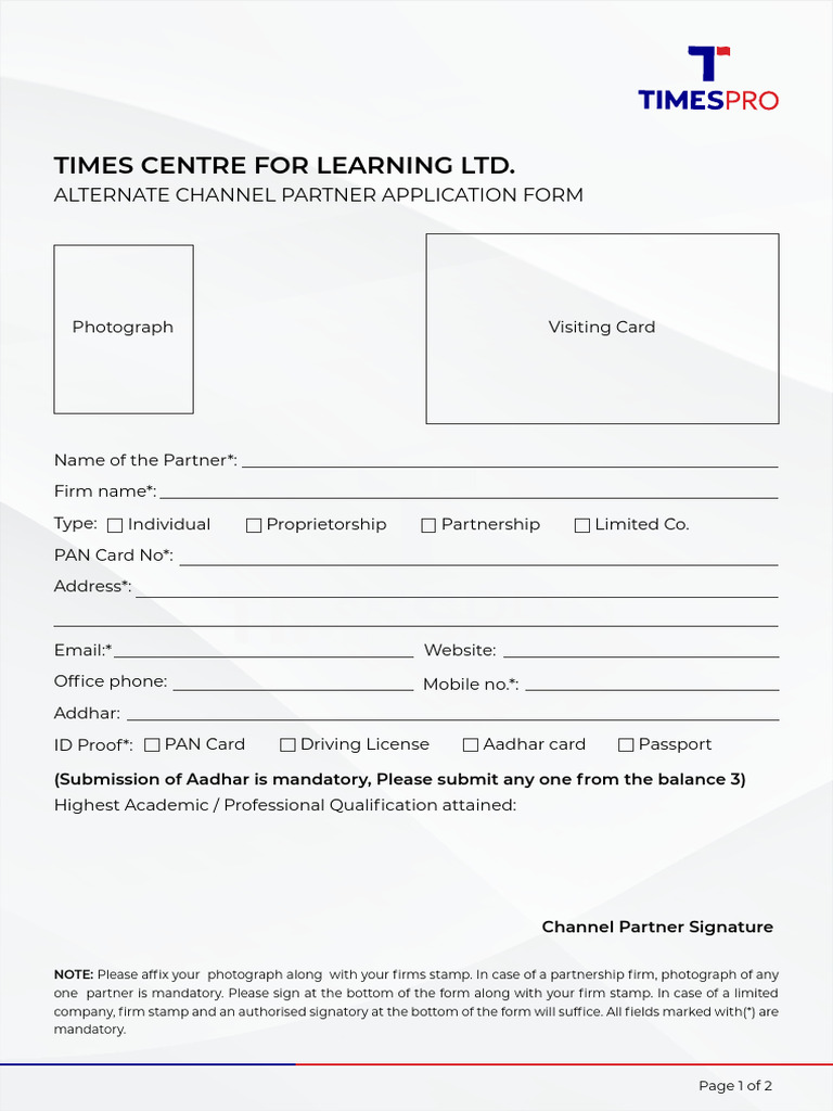 Tccl Acp Application Form Pdf