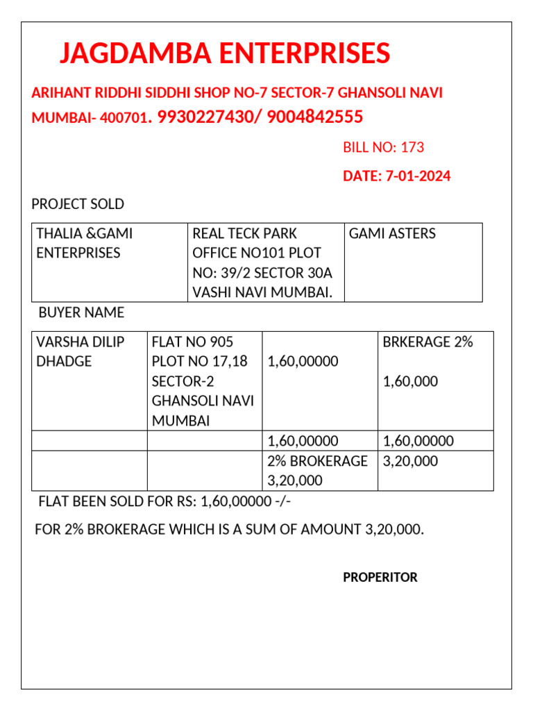 Jagdamba Enterprises: Arihant Riddhi Siddhi Shop No-7 Sector-7 Ghansoli ...