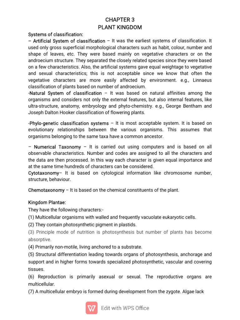Plant Classification Systems | PDF | Plants | Organisms