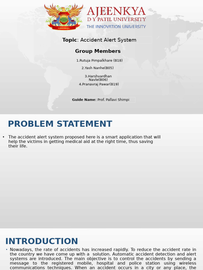 Accidents FINAL PPT Vaibhav | PDF