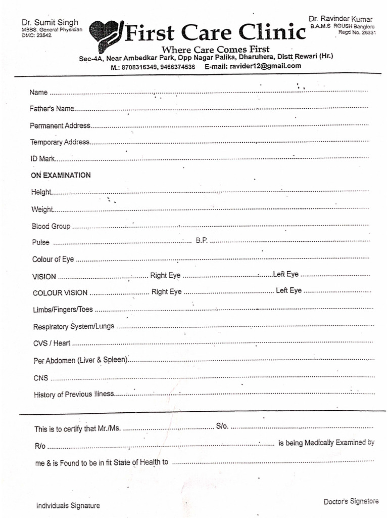 First Care Clinic-1 | PDF