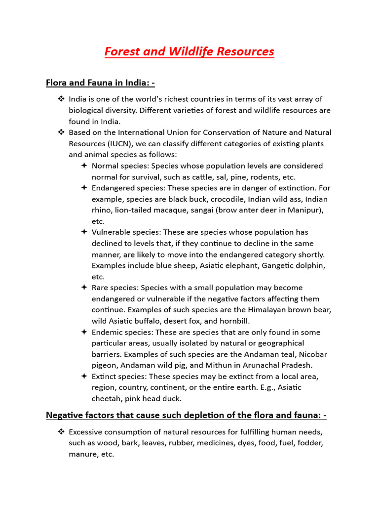 Forest & Wildlife Resources | PDF | Biodiversity | Forests