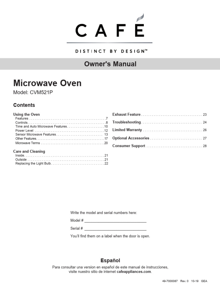 GE CVM521P2M6S1 UsMan (EN) | PDF