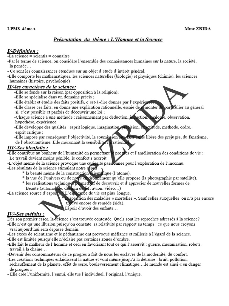 Lhomme Et La Science | PDF