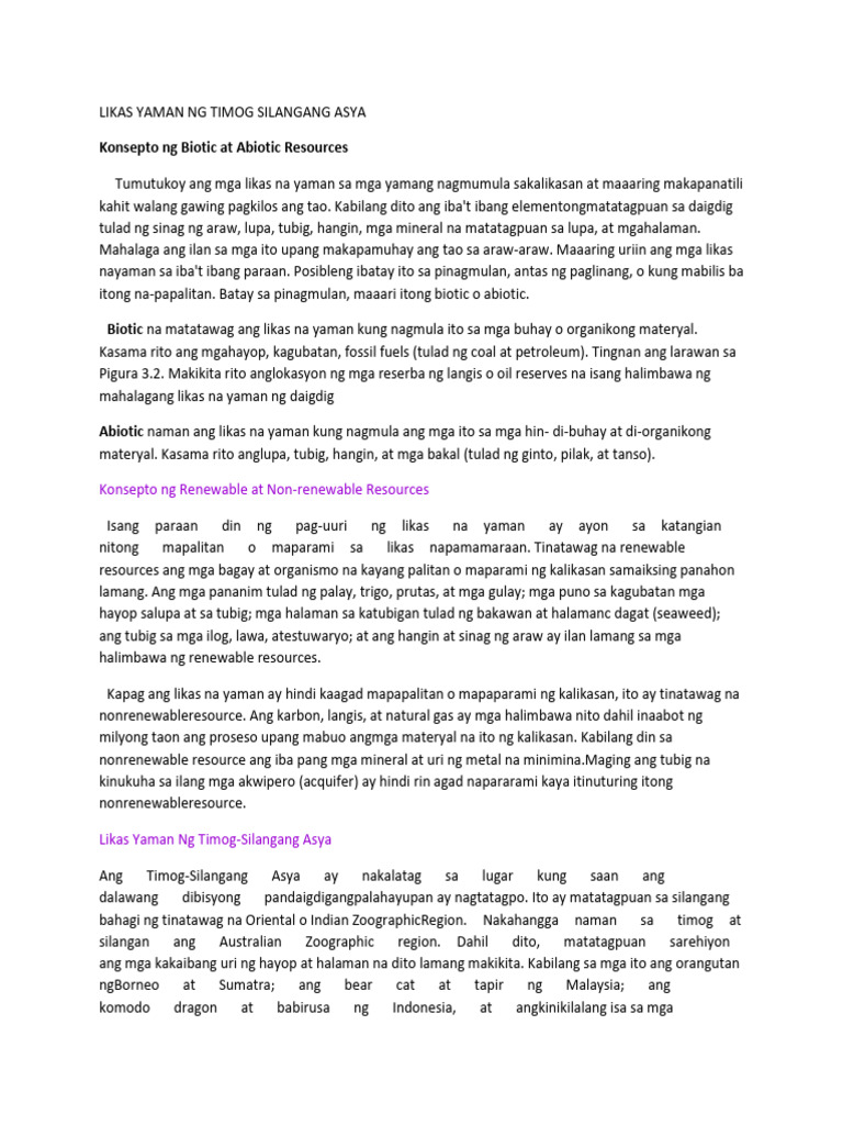 AP Likas Yaman | PDF