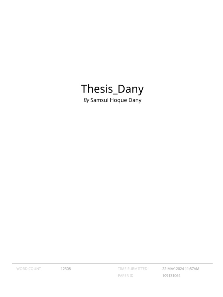 Thesis Dany | PDF