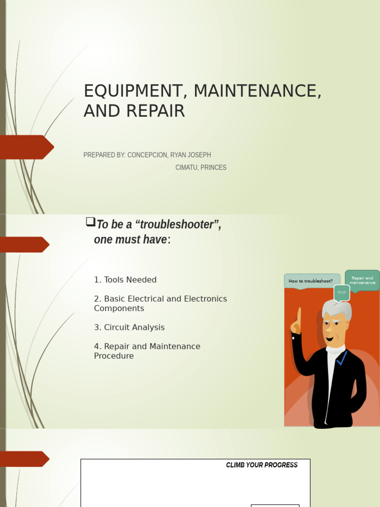 Equipment Maintenance and Repair Guide | PDF | Passivity (Engineering ...
