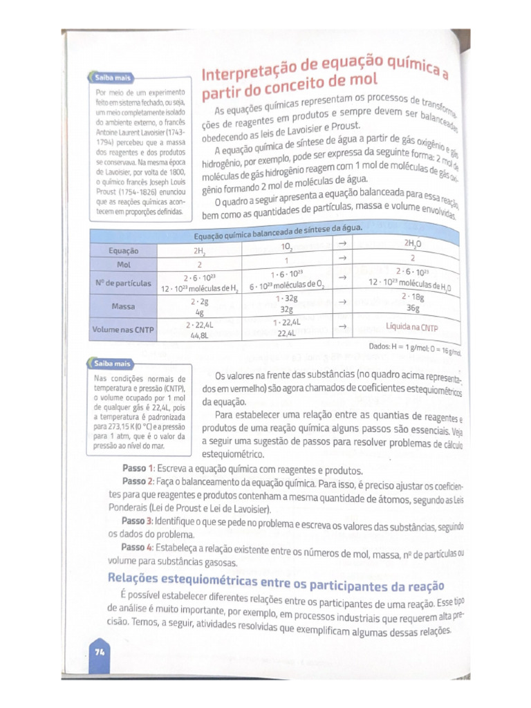 Interpretação De Equação Química A Pdf