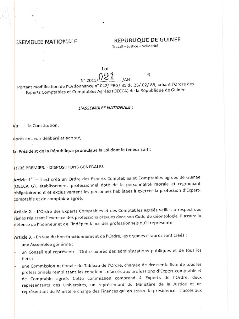 Texte OECCA Guinée | PDF