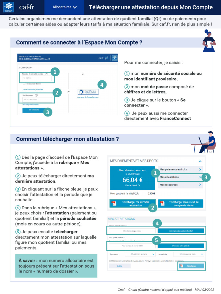 Telecharger Une Attestation Dans Mon Compte | PDF