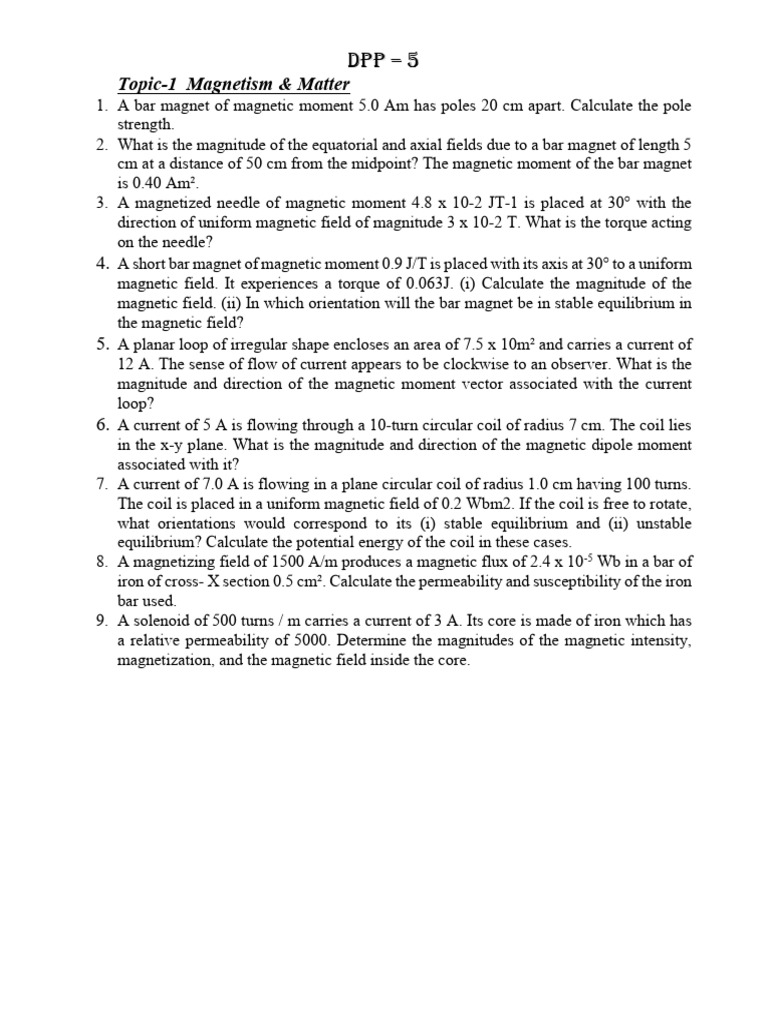 DPP 5 | PDF