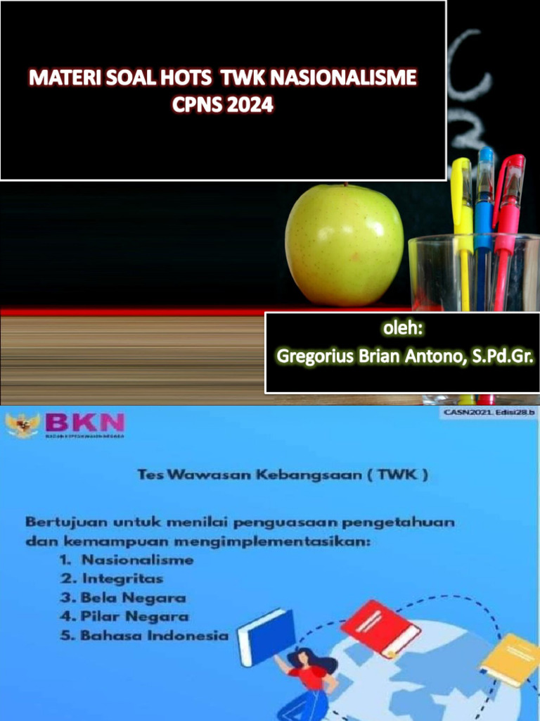 Materi Dan Uji Coba 10 Soal HOTS TWK Nasionalisme | PDF