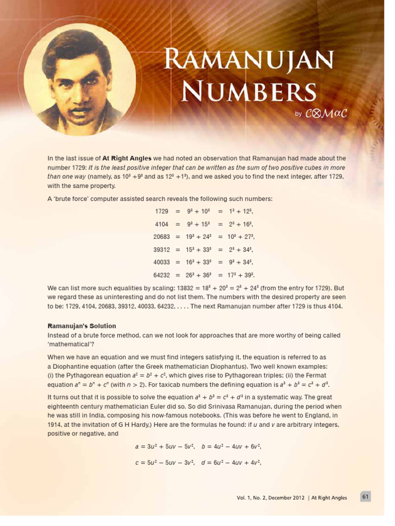14_Ramanujan numbers | PDF