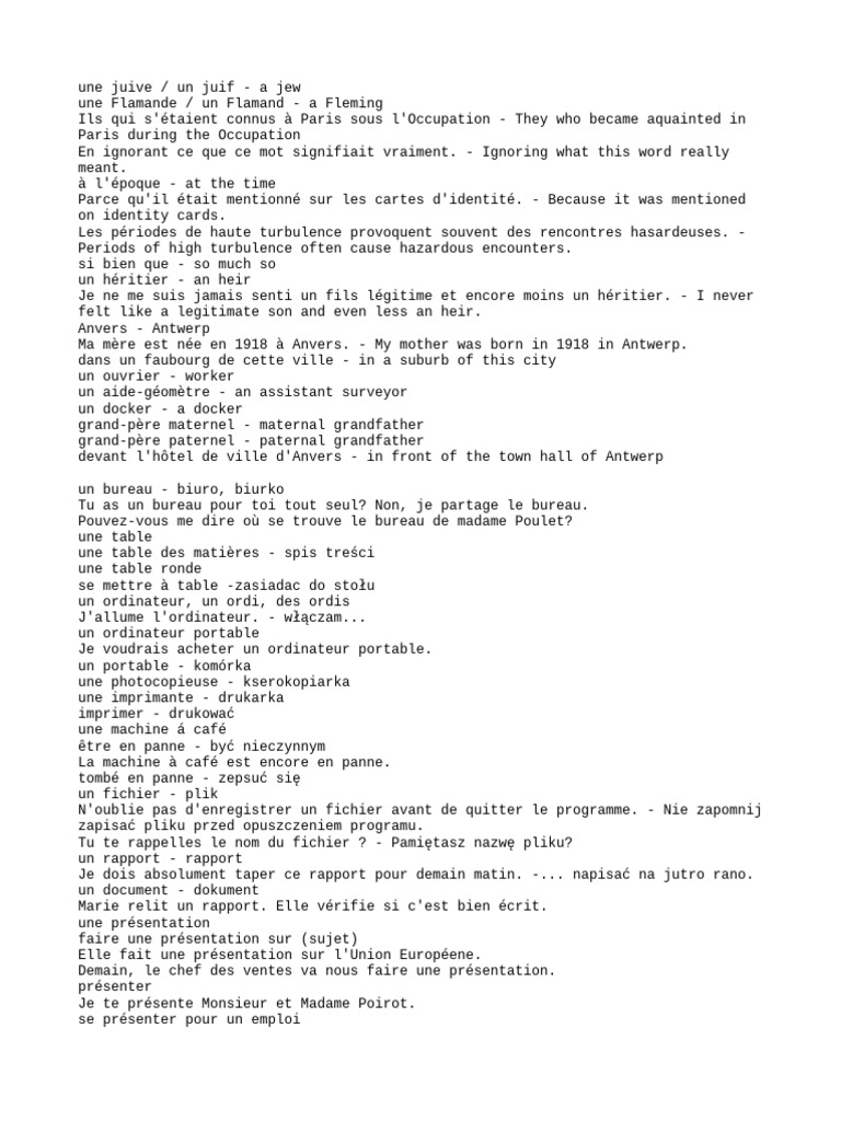 Vocabulaire | PDF
