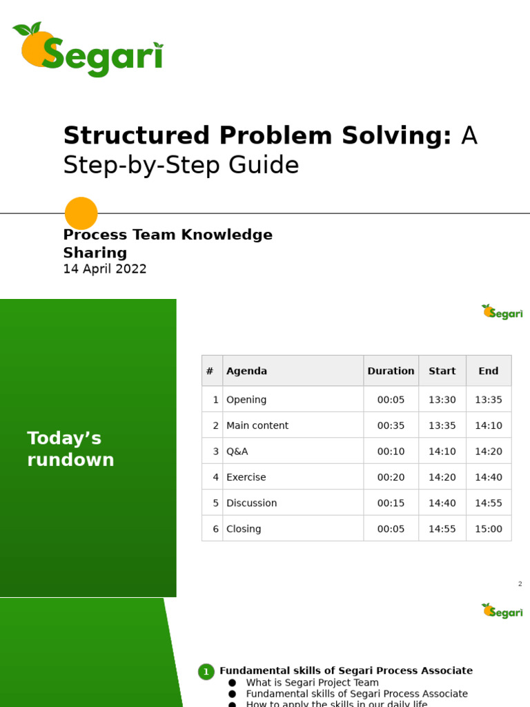 Structured Problem Solving - vF2 | PDF Structured Problem Solving - vF2 | PDF