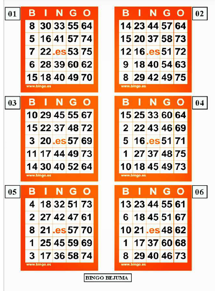 Cartones Bingo1 ? - Merged | PDF