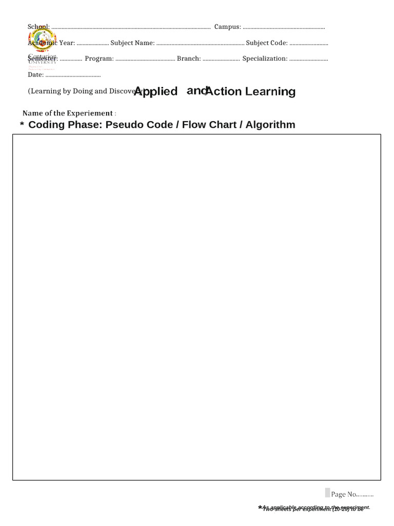 Coding Phase Pseudo Code Flow Chart Algorithm Learning By Doing