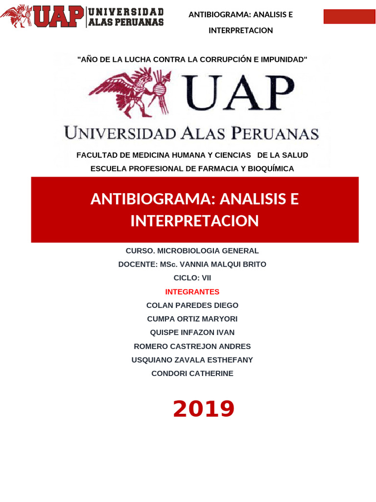 Analisis Antibiograma | PDF | Resistencia antimicrobiana | Salud y ...