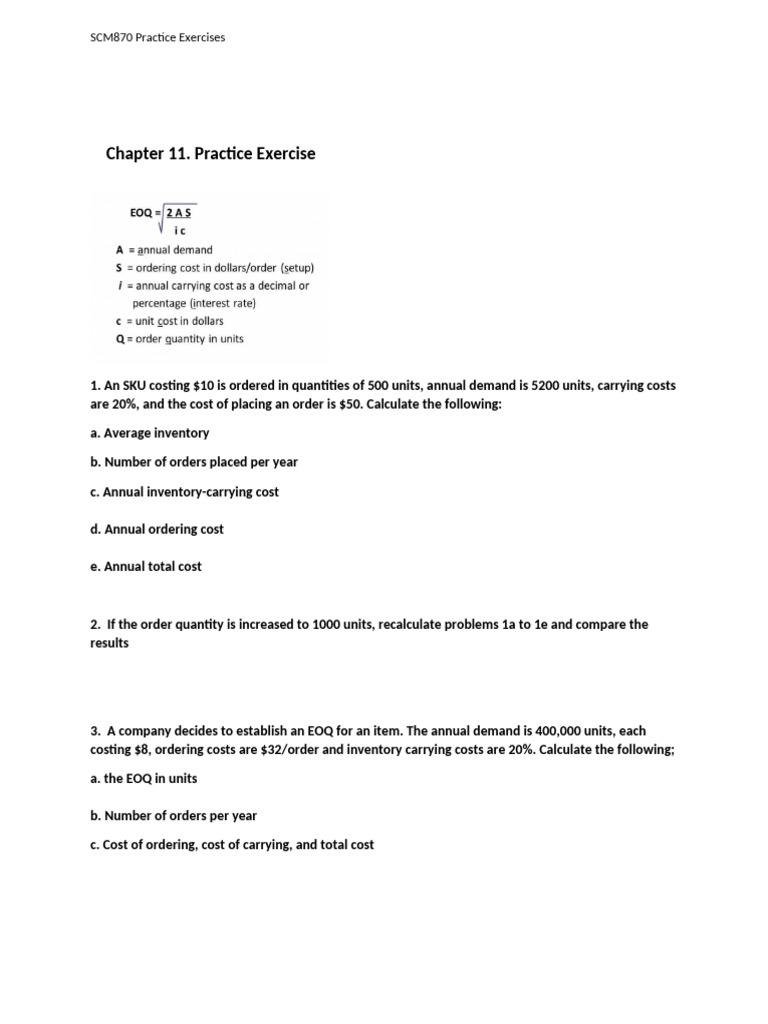 Ch.11 Exercise | PDF | Finance & Money Management