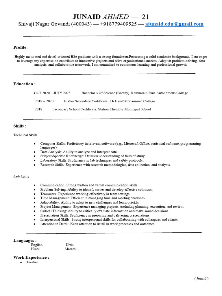 Resume 2024 | PDF