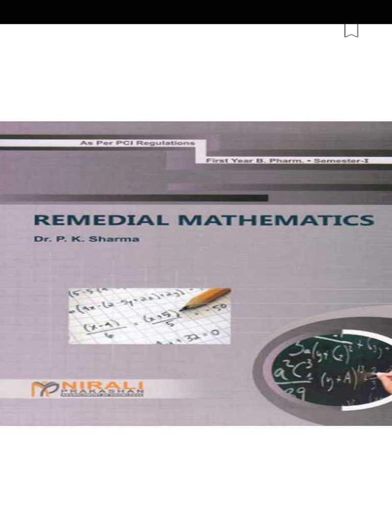 Remedial Mathematics (Nirali Prakashan) | PDF