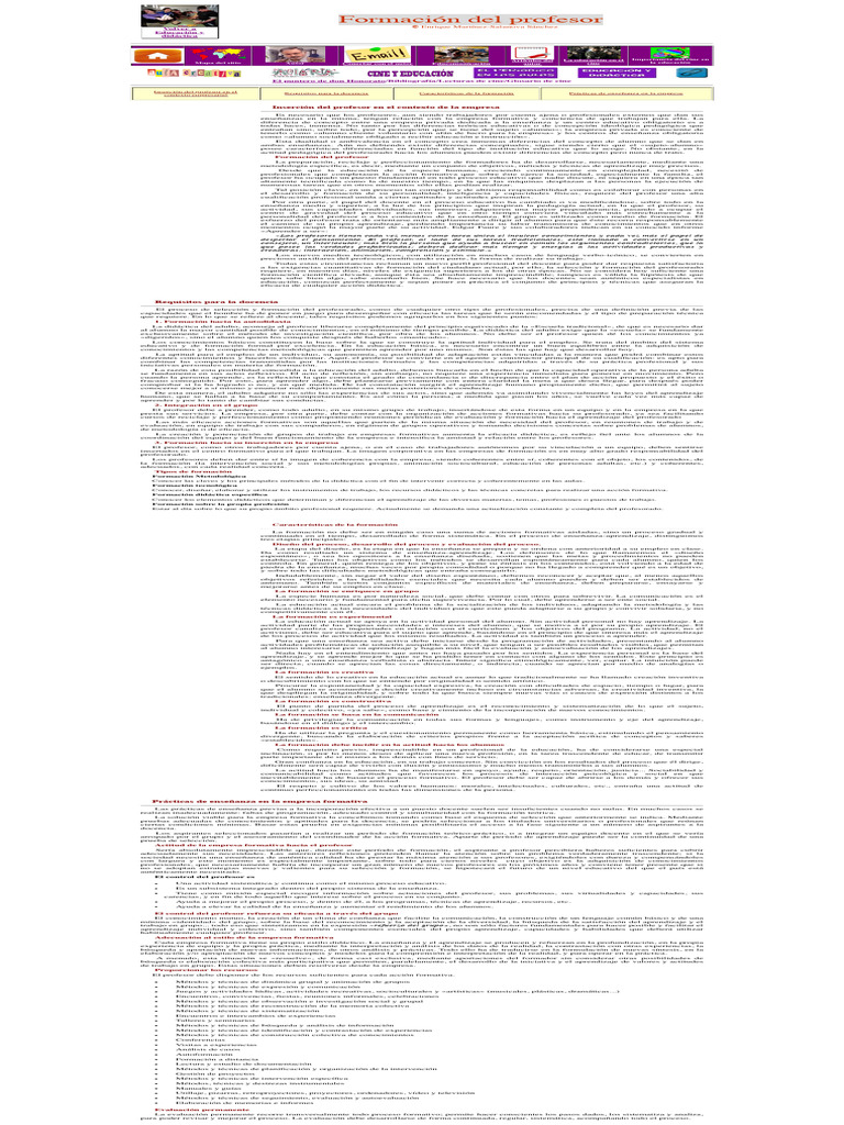 Formacion Del Profesor | PDF